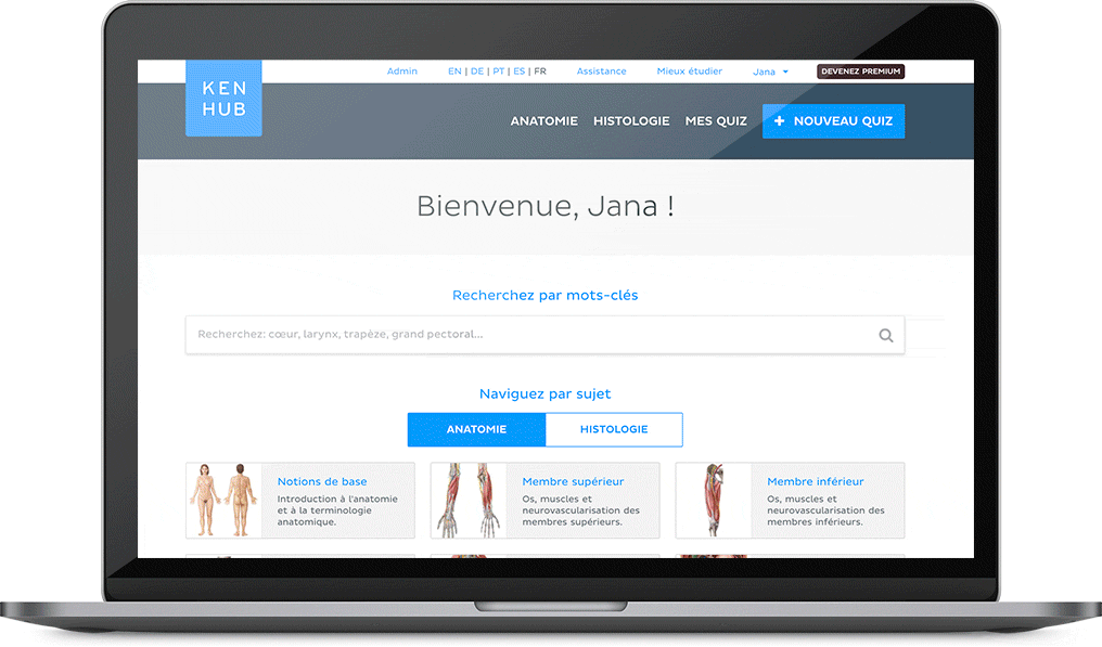Atlas gratuit en ligne : Anatomie du corps humain simplifiée | Kenhub